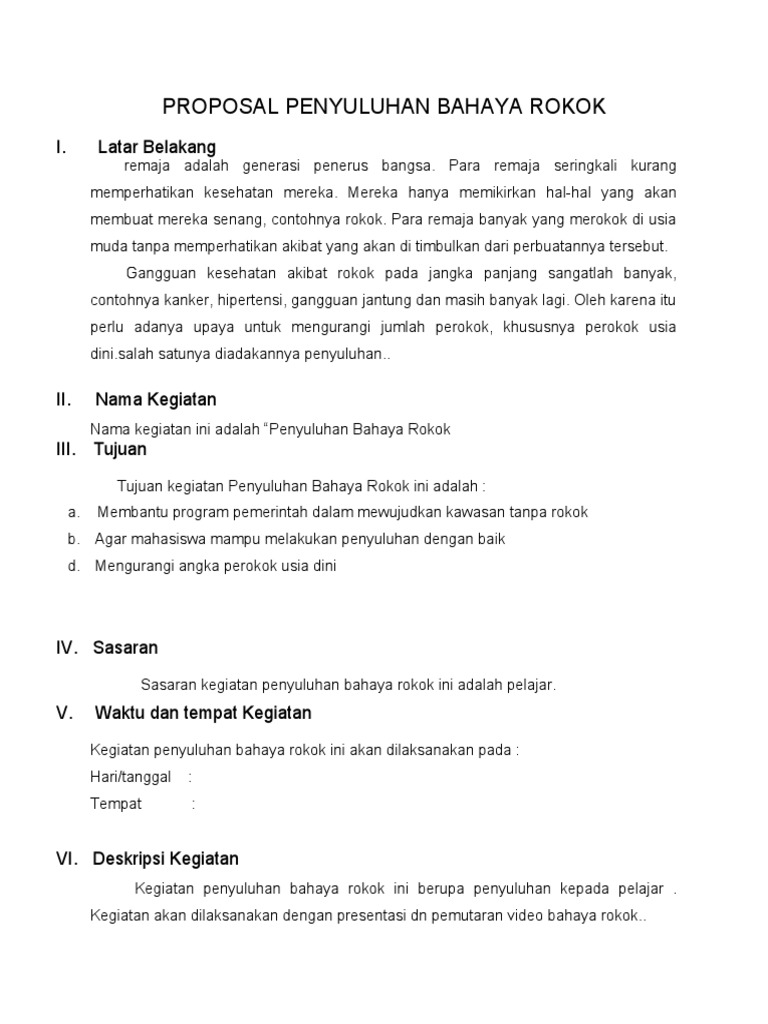 Contoh Proposal | PDF | Pengembangan Diri