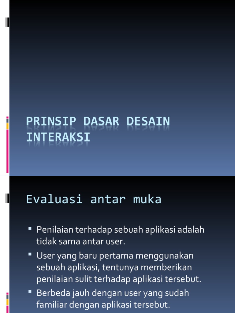 Prinsip Desain Interaksi | PDF
