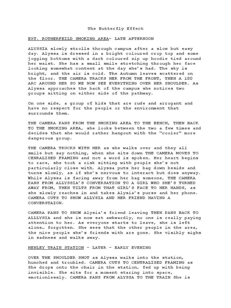 The Butterfly Effect Script | PDF | Poetry