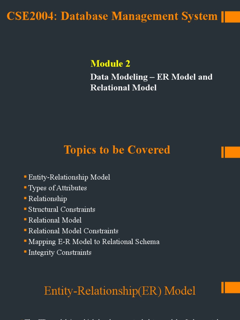 Module 2 - Data Modeling | PDF | Relational Database | Relational Model