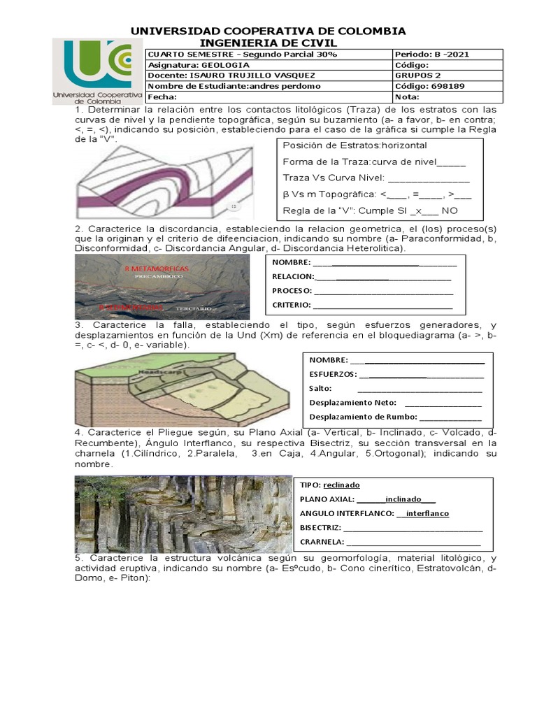 Paraconformidad y Geología Estructural | PDF | Geología | Ciencias de ...