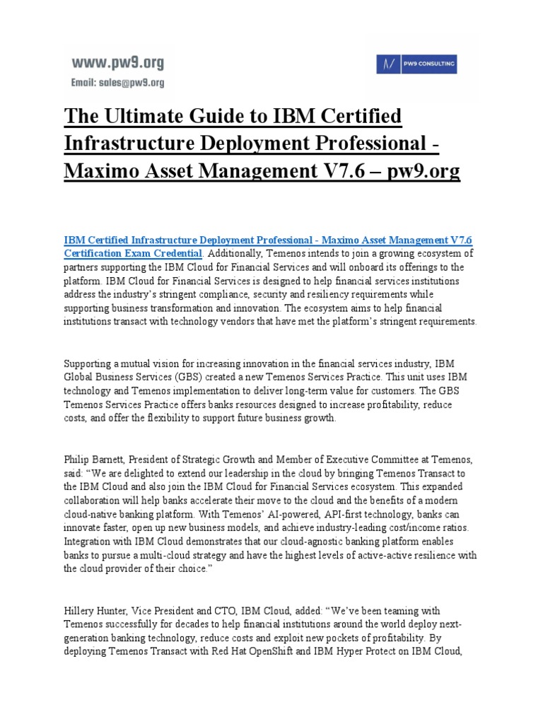The Ultimate Guide To IBM Certified Infrastructure Deployment ...