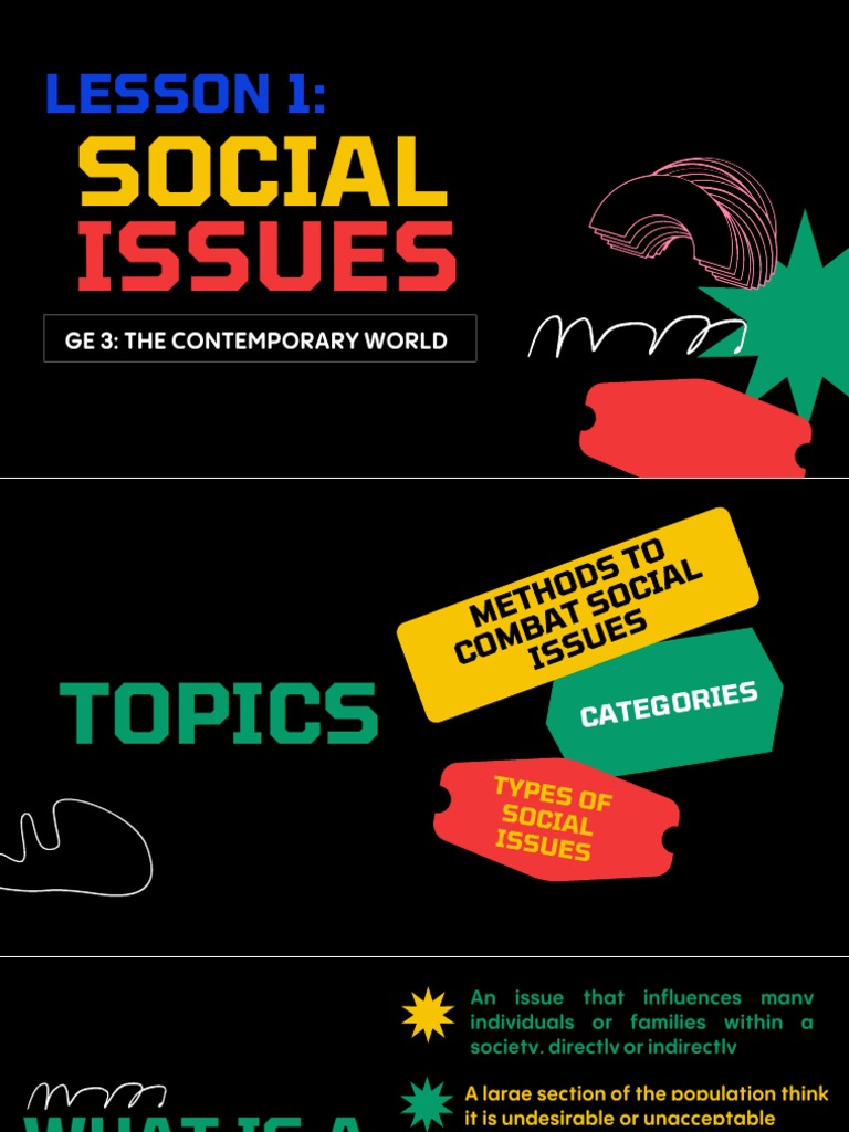 Lesson 1 Social Issues | PDF
