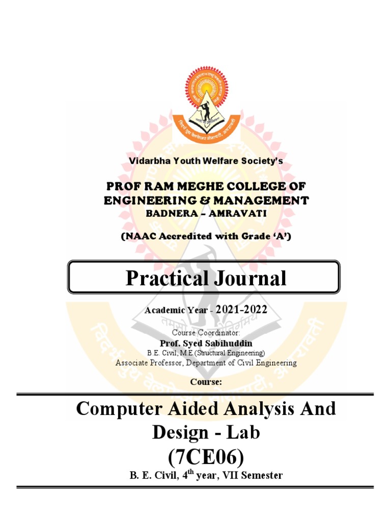 CAAD Lab Manual | PDF | Beam (Structure) | Economic Sectors