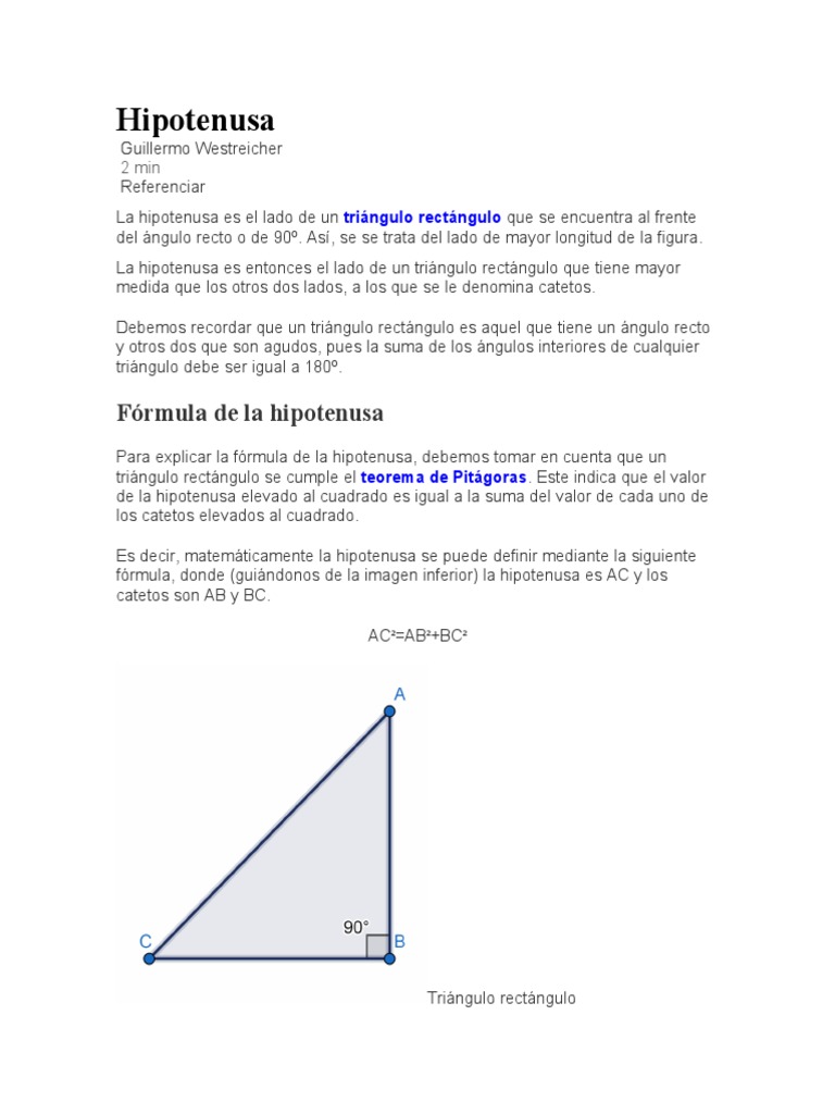 Hipotenusa | PDF
