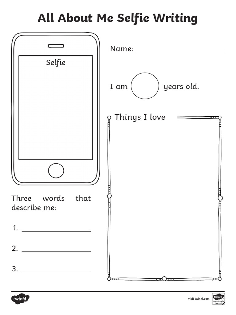 All About Me Selfie Writing Worksheet | PDF | Poetry