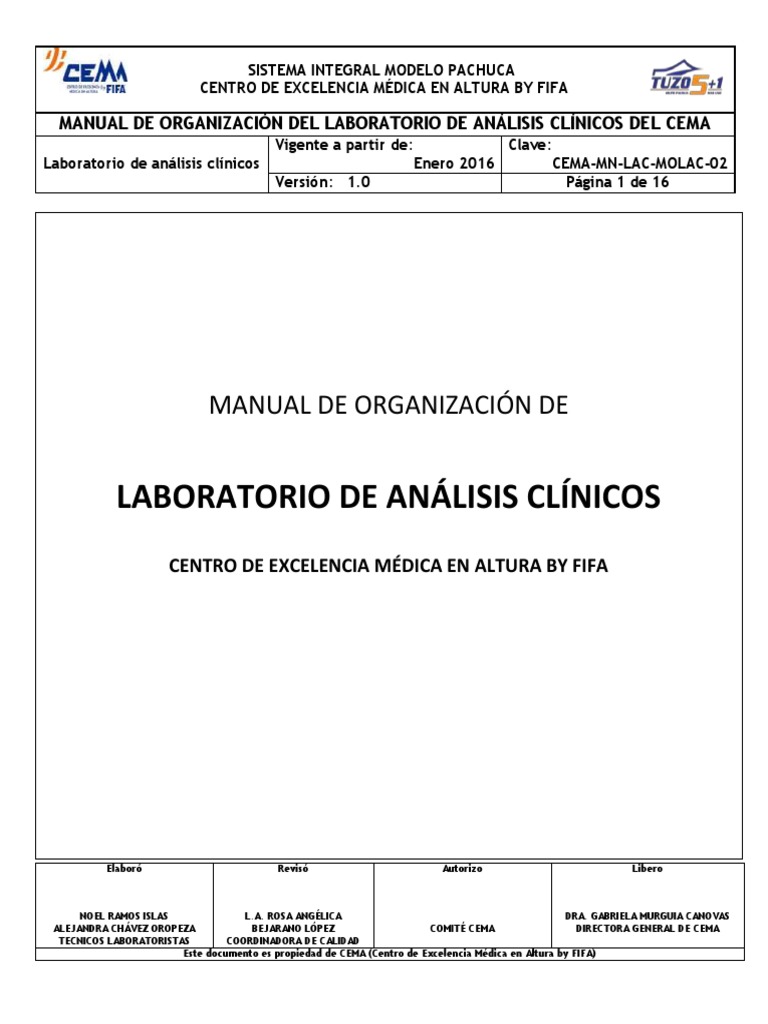 Cema MN La 2 | PDF | Laboratorios | Medicina