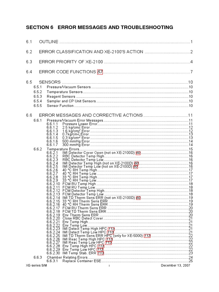 XE SM 06 Error | PDF | Manufactured Goods | Equipment