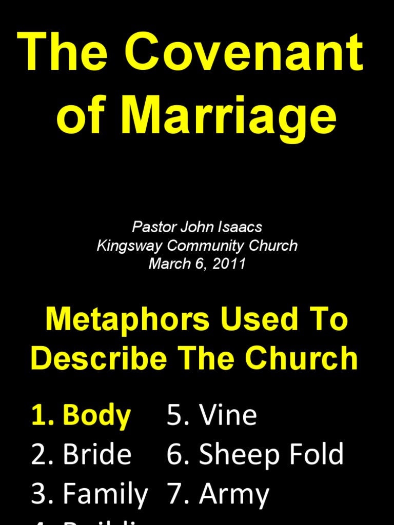 03-06-2011 Marriage Is A Covenant | PDF | Covenant (Biblical) | Jesus