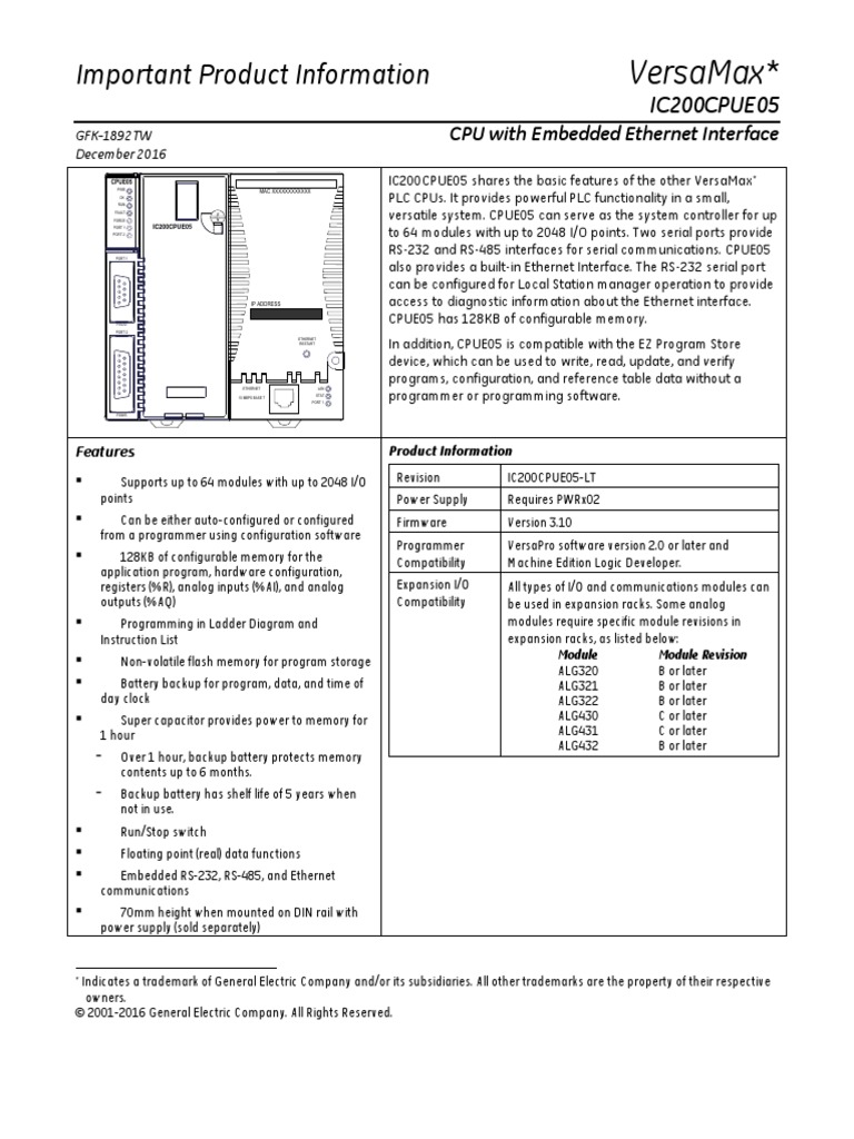 Versamax : Important Product Information | PDF | Computer Network ...