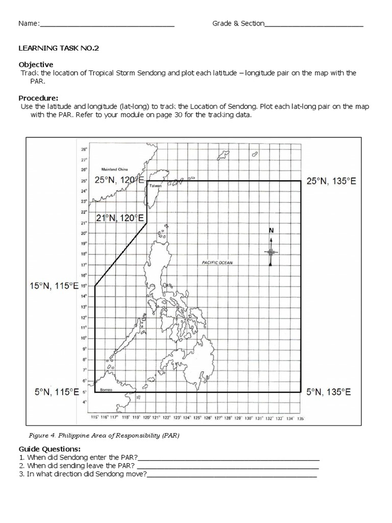 Track Tropical Storm Sendong's path with latitude-longitude pairs | PDF