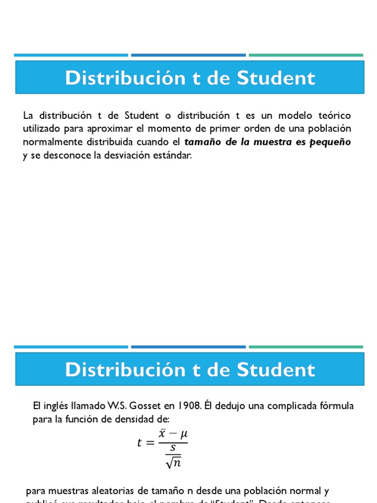 Distribucion T de Student | PDF | Distribución de probabilidad ...