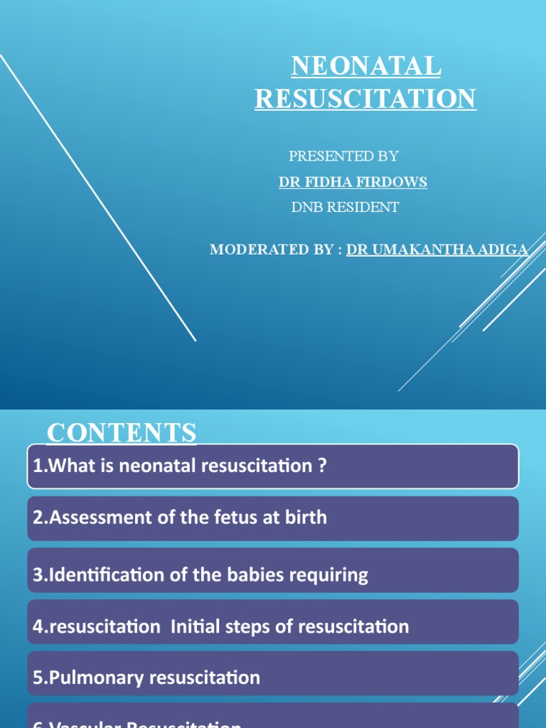 Neonatalresuscitation | PDF | Breathing | Cardiopulmonary Resuscitation
