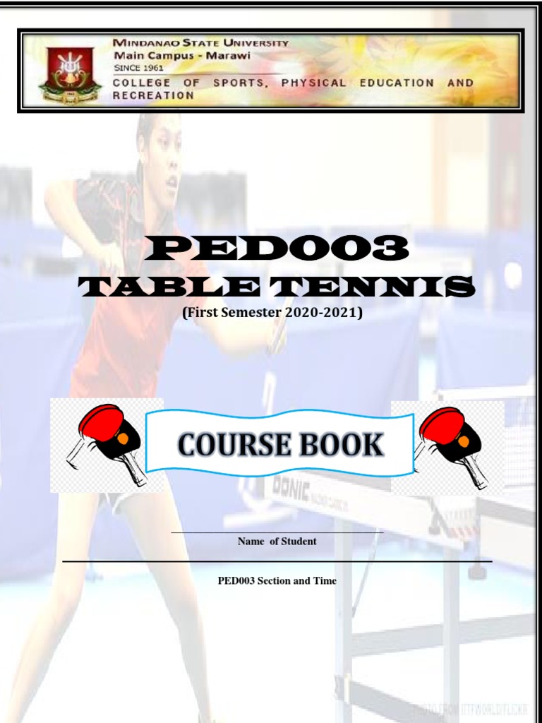 Table Tennis: (First Semester 2020-2021) | PDF | Table Tennis | Games ...