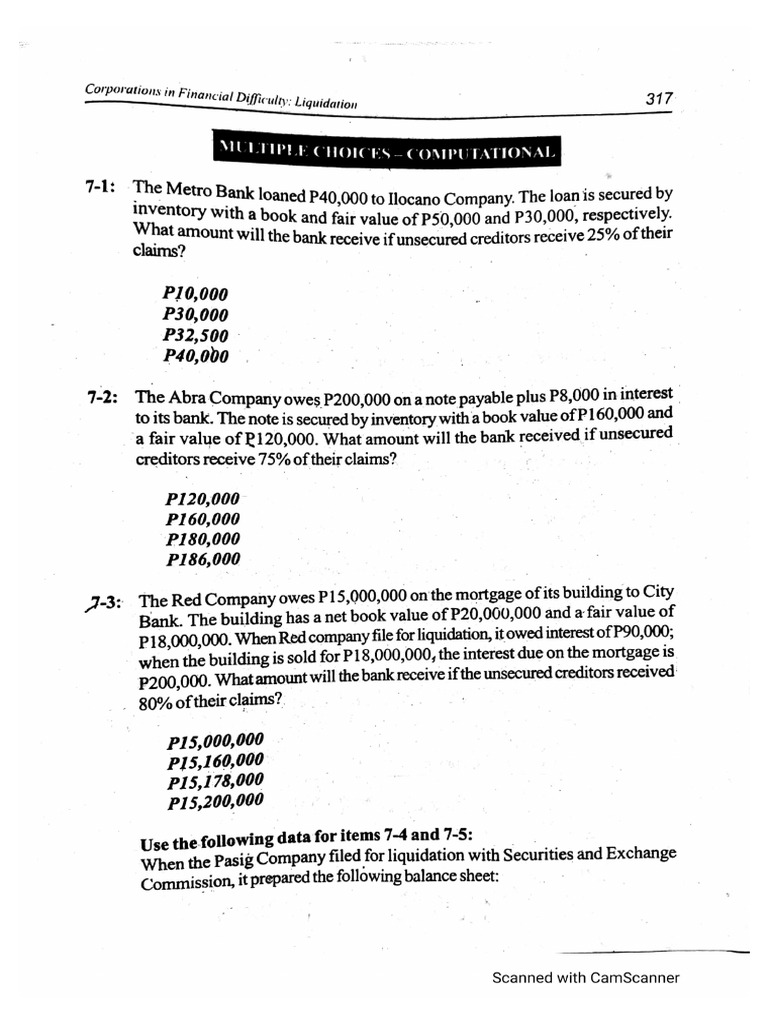 Corporate Liquidation Problems Pdf