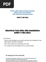 General Sheath Test Procedure HV Cable | PDF | Direct Current | Switch