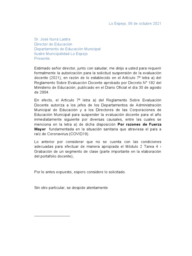 6 1 Modelo Carta Formal para Director 24 | PDF