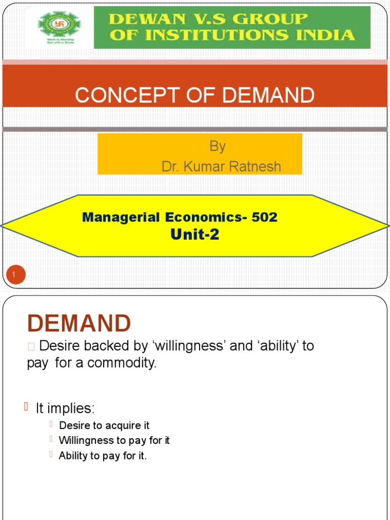 Concept of Demand | PDF | Demand | Demand Curve