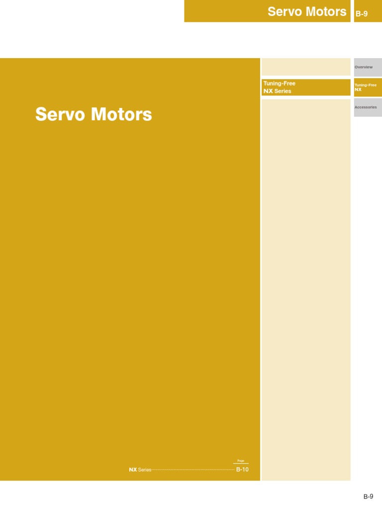 Servo Motors: Tuning-Free NX Series | PDF | Electric Motor | Power Supply