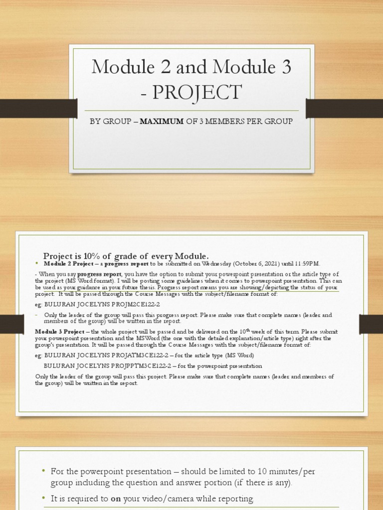 Project Module 2 and Module 3 CE122-2 | PDF | Communication