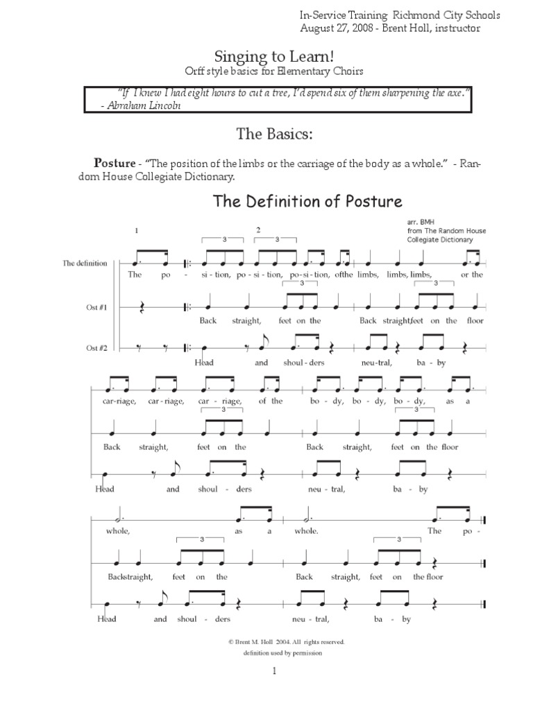 Singing To Learn!: Posture | PDF | Singing | Musicology