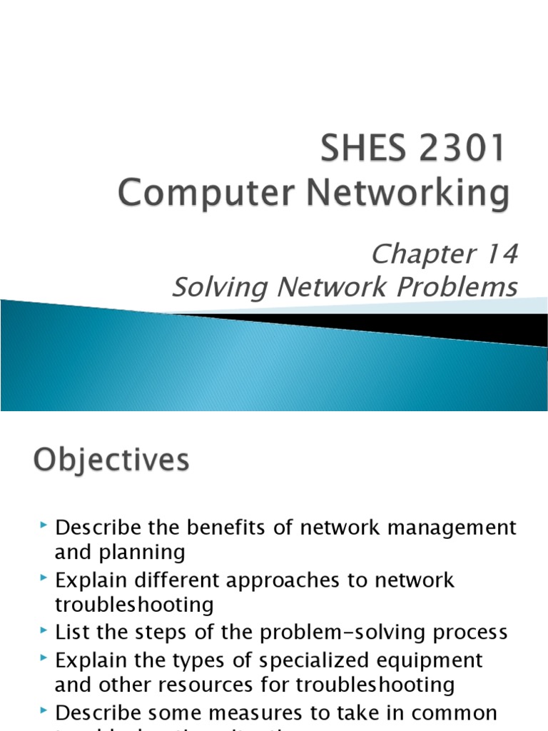 Solving Network Problems | PDF | Computer Network | Troubleshooting
