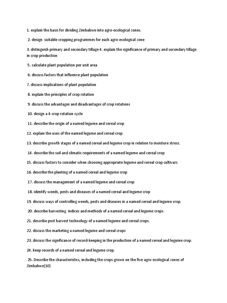 Crop Science Questions | Download Free PDF | Crop Rotation | Agriculture