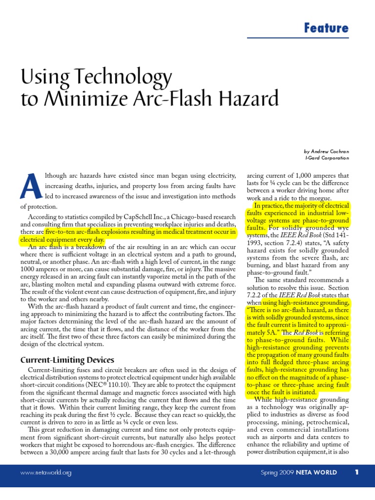 High Resistance Grounding | PDF | Electric Arc | Equipment