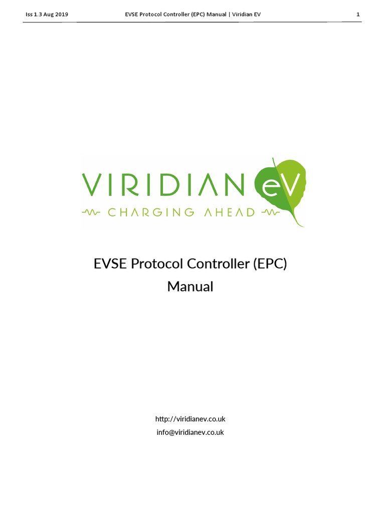 Iss 1.3 Aug 2019 EVSE Protocol Controller (EPC) Manual - Viridian EV 1 | PDF | Relay | Fuse ...