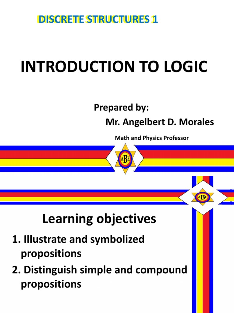 Introduction To Logic Part1 | PDF | Logic | Proposition