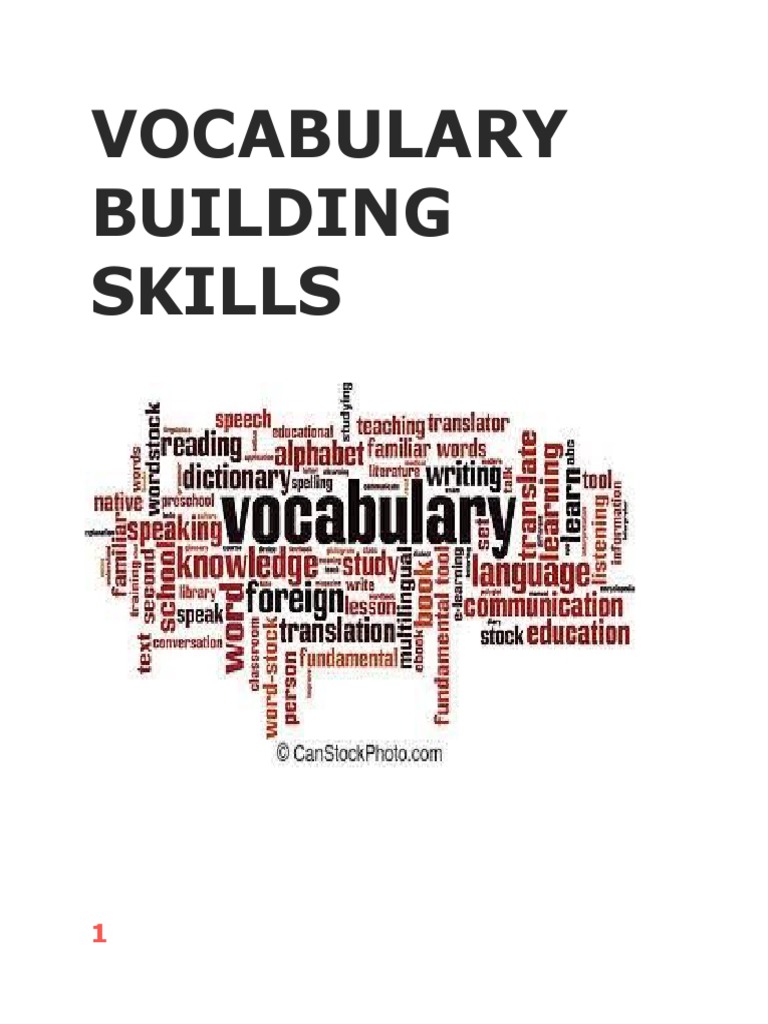 Vocabulary Building Skills | PDF