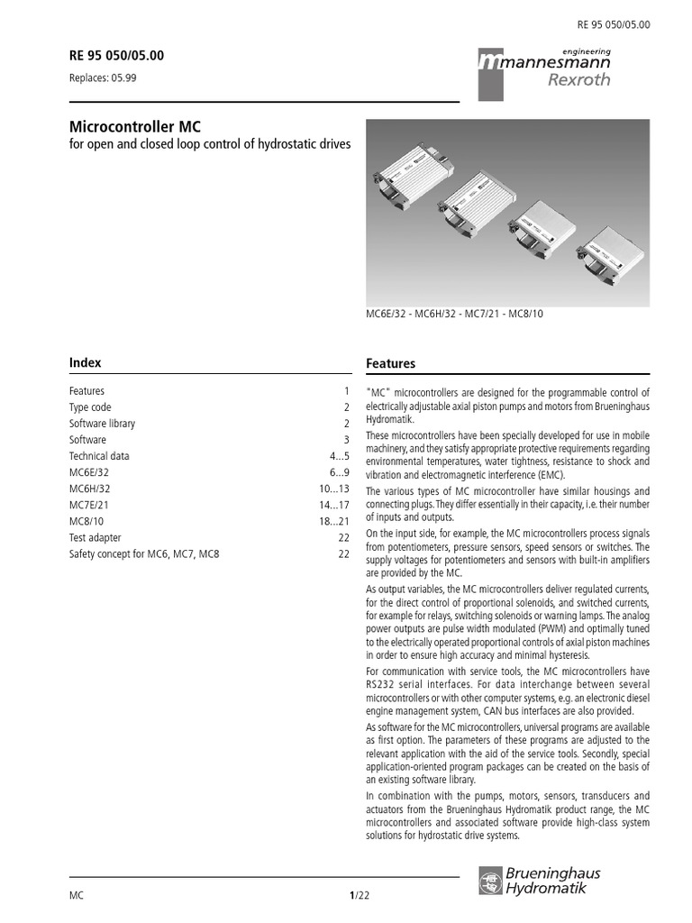 Microcontroller MC - Bosch Rexroth | PDF | Microcontroller | Switch