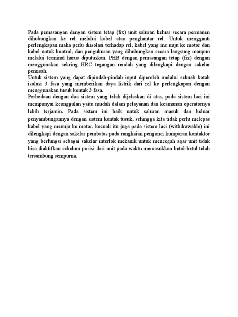 Pemasangan PHB | PDF