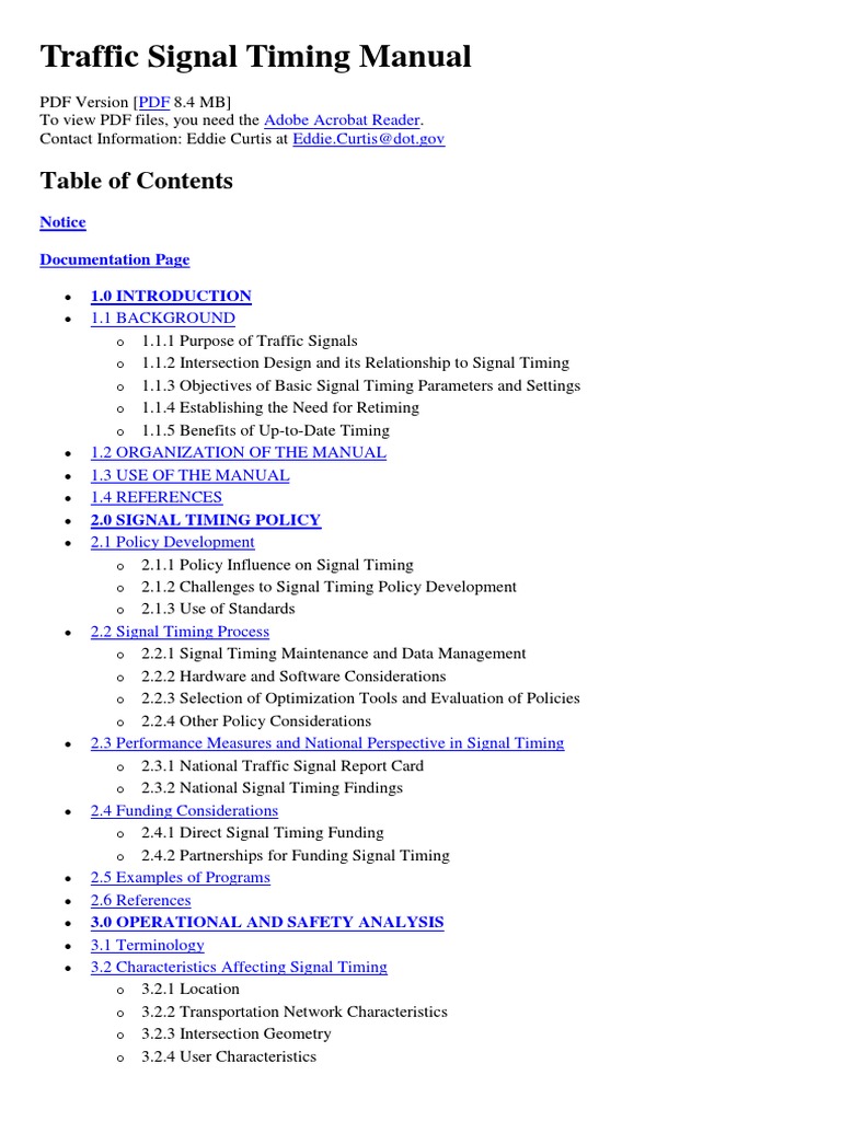 Traffic Signal Timing Manual | PDF | Traffic | Intersection (Road)