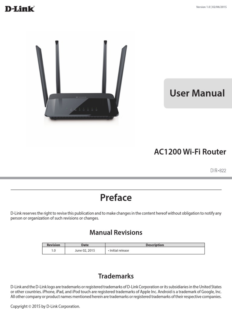 User Manual: AC1200 Wi-Fi Router | PDF | Ip Address | Computer Network