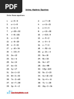 Algebra1 Review Puzzle | PDF | Equations | Mathematical Objects