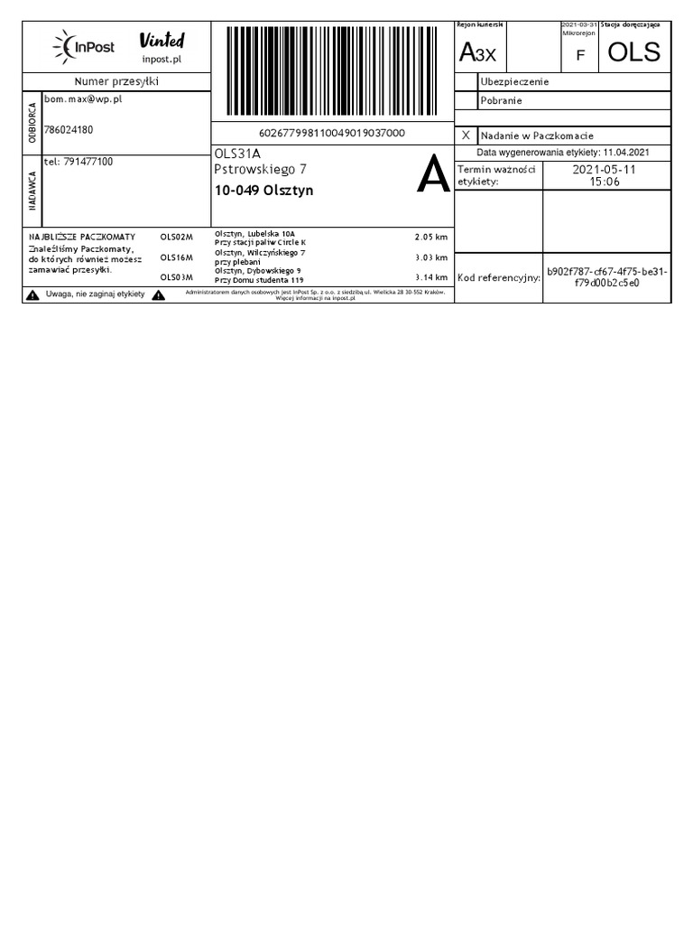 Vinted Etykieta 227473908 | PDF