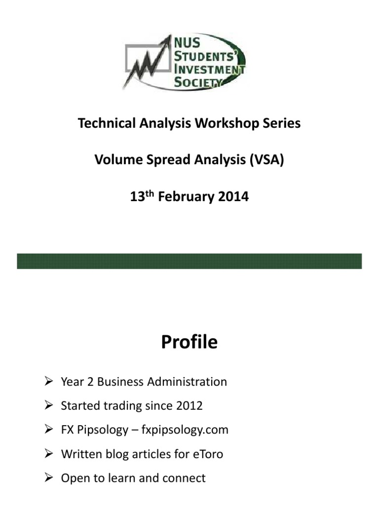 Technical Analysis Workshop Series Volume Spread Analysis VSA PDFDrive | PDF