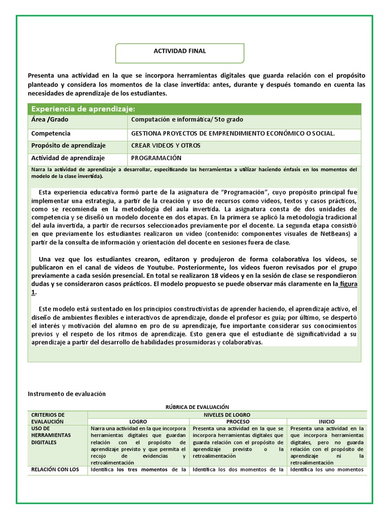 Producto Clase Invertida | PDF | Maestros | Comunicación