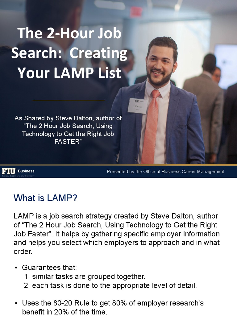 2HJS Creating The LAMP List REVISED - 1 - 183015711 | PDF | Employment ...