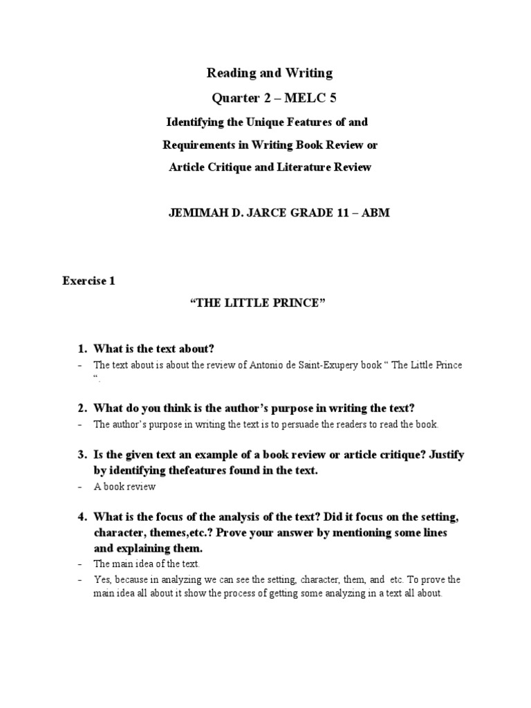 Reading and Writing Quarter 2-Melc 5 | PDF | Communication | Cognition