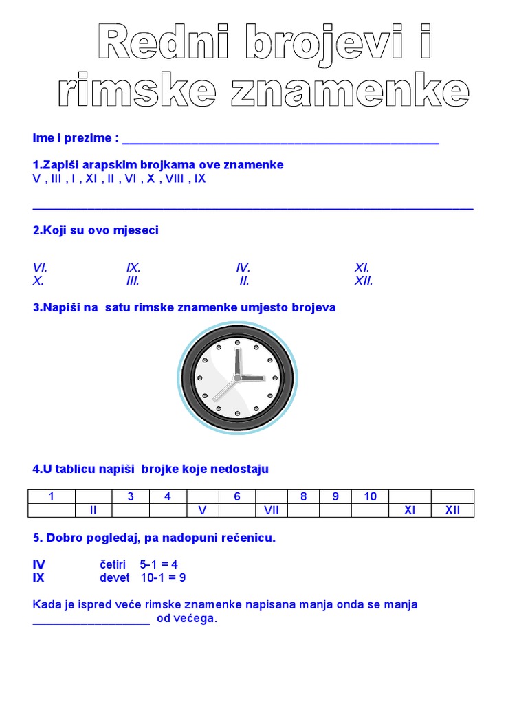Rimski Brojevi | PDF