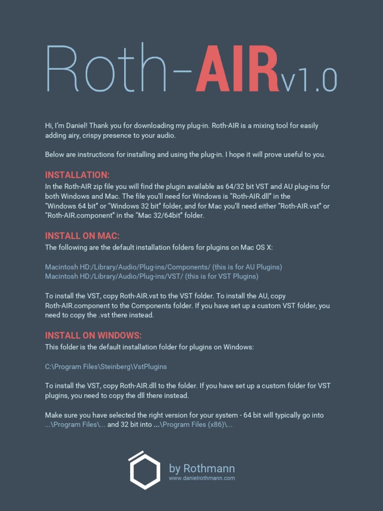 Roth Air Readme | PDF | Software Engineering | Computing
