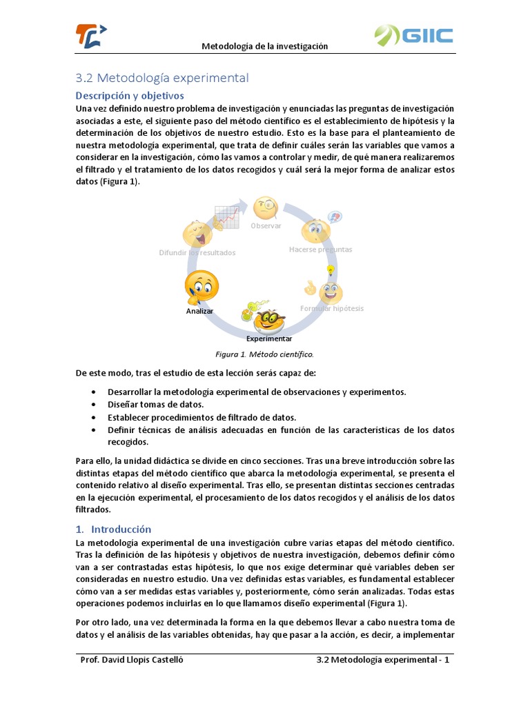 Metodología Experimental | PDF | Experimentar | Método científico