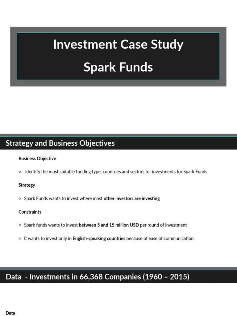 Investment Case Study - Presentation | PDF | Investing | Venture Capital