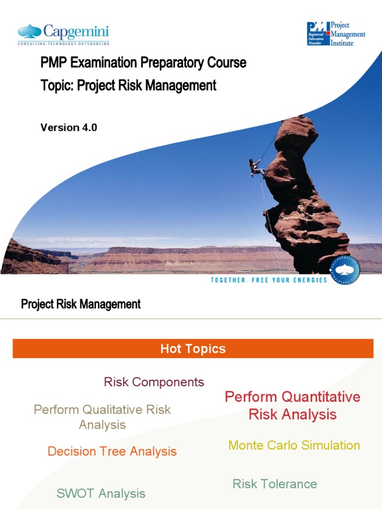 Pmp Examination Preparatory Course Topic Project Risk Management Pdf
