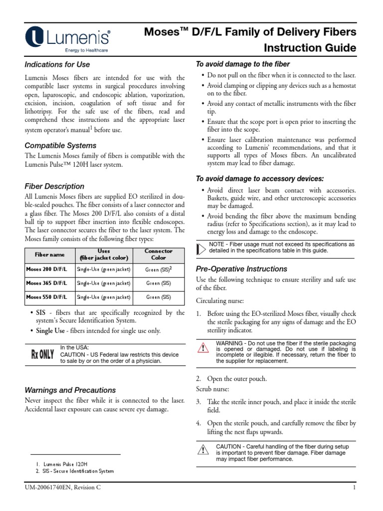 UM-20061740EN - C Moses Family of Fibers DFU - English | PDF | Optical ...