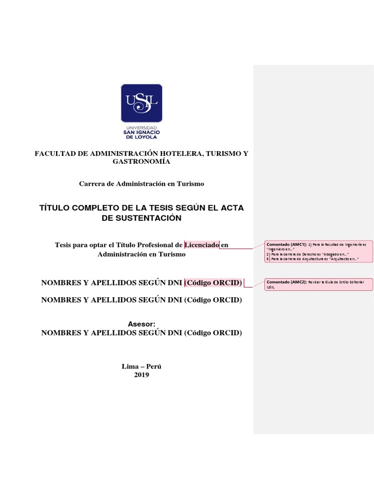 F-131-1 Carátula para Tesis (Título Profesional) - Ago2019 | PDF