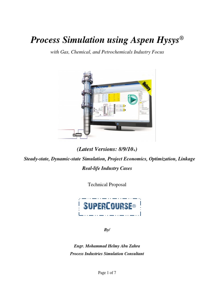 M Helmy Aspen Hysys SuperCourse 03 2020 | PDF | Distillation | Simulation