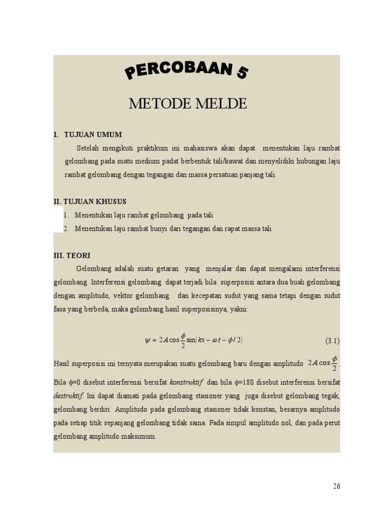 Penuntun 6 Metode Melde | PDF